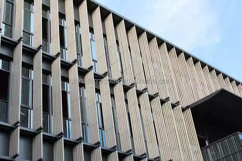 Terracotta Rainscreen Facade Baguette Louver for Curtain Wall Cladding