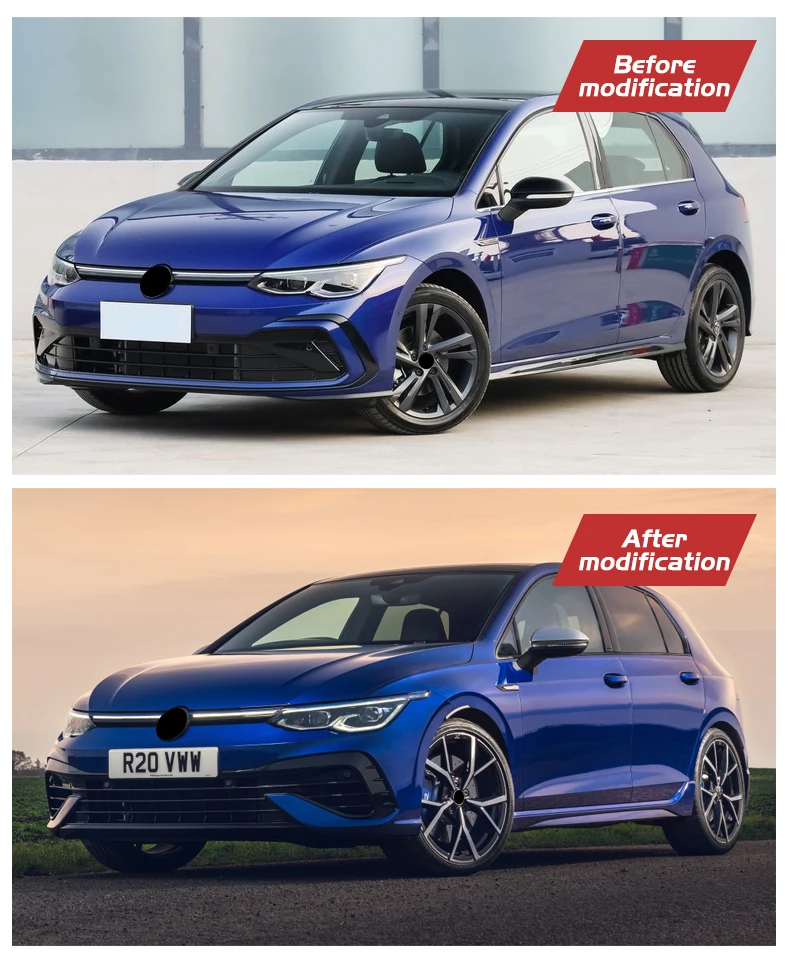 R Style Car Auto Body Kit High Quality Front Bumper With Grill Abs ...