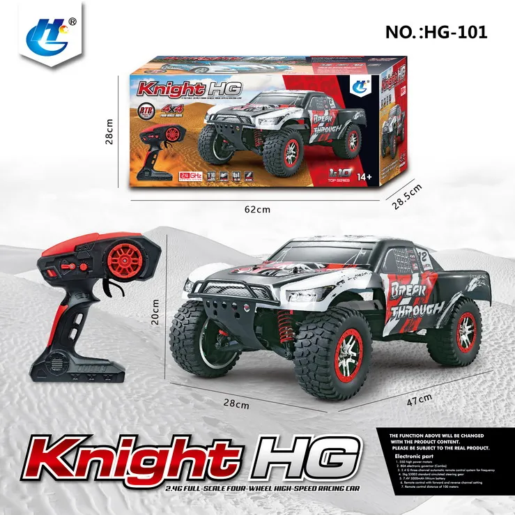 Hengguan Hg-101 1/10 Scale 2.4g 4 Wheel Drive Rc High Speed Short ...