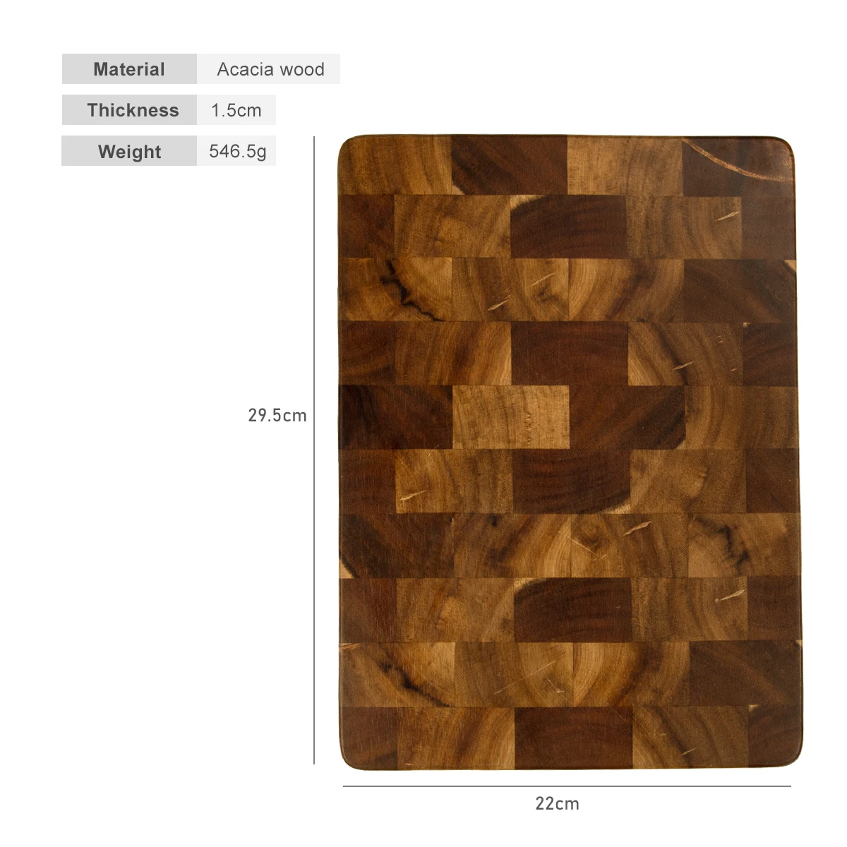 Kitchen Acacia Wooden End Grain Chopping Cutting Board Block Tabla De ...