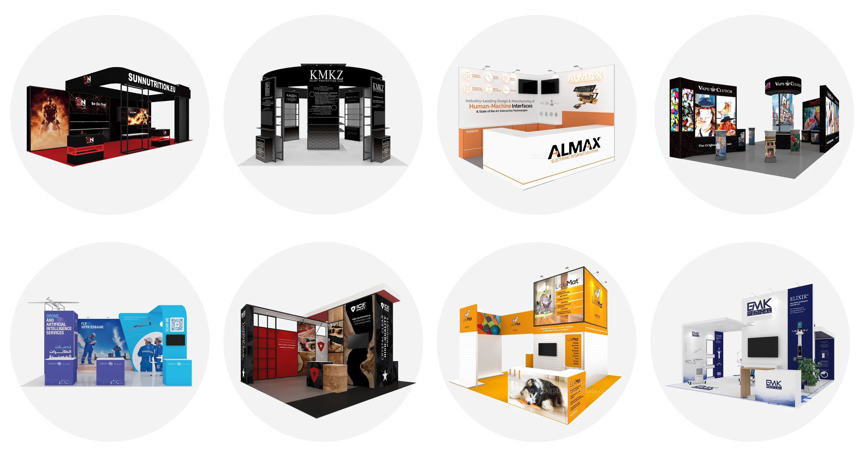 10x10ft Exhibition Show Display Booth Trade Exhibit Stand With Light ...