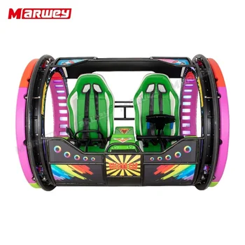 Popular Amusement Park Rides 2 Seats Happy Rolling Car Children Adults ...