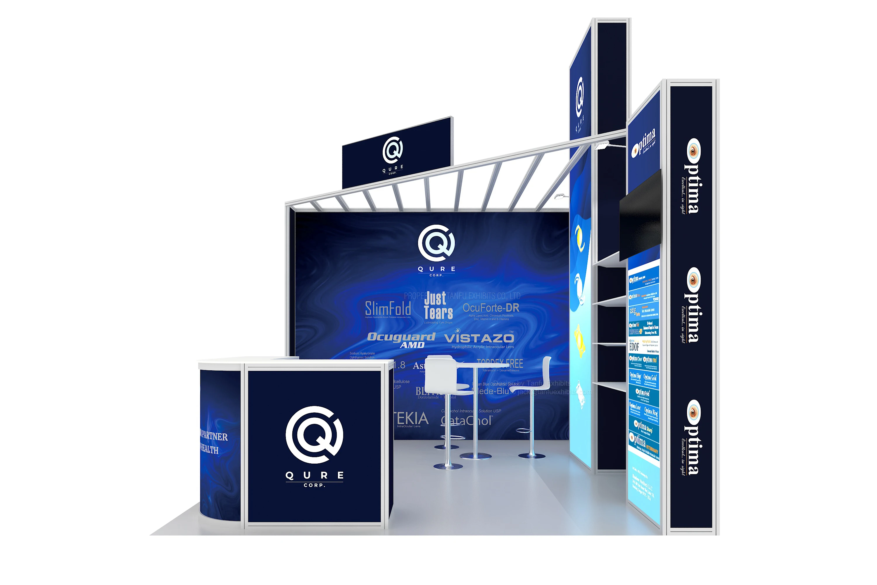 Expo Display Stand Exhibition Booth Design 3x3| Alibaba.com