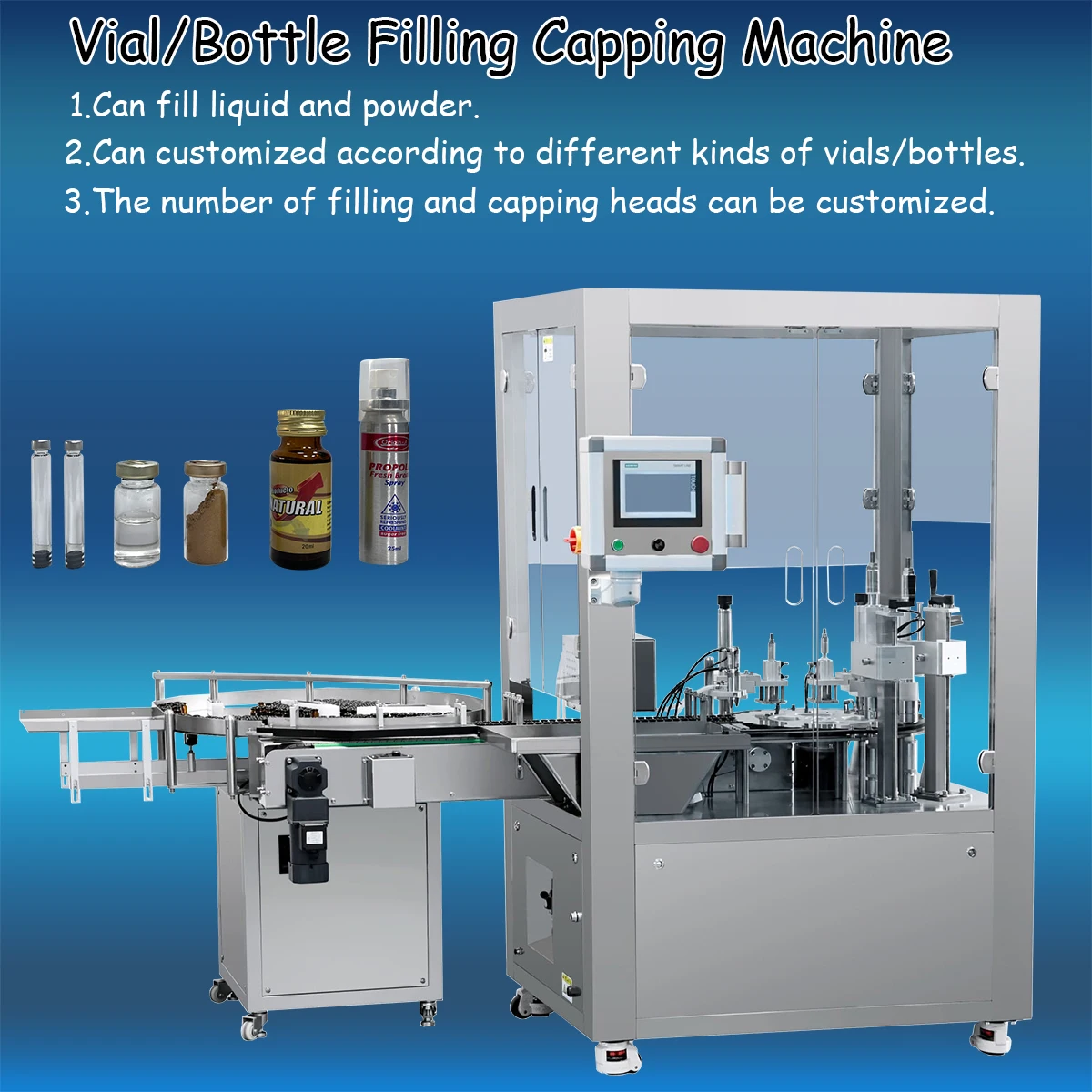 Automatic Liquid Injection Vaccine Vial Filling Capping Machine For Small Dosage 1ml 2ml 5ml ...