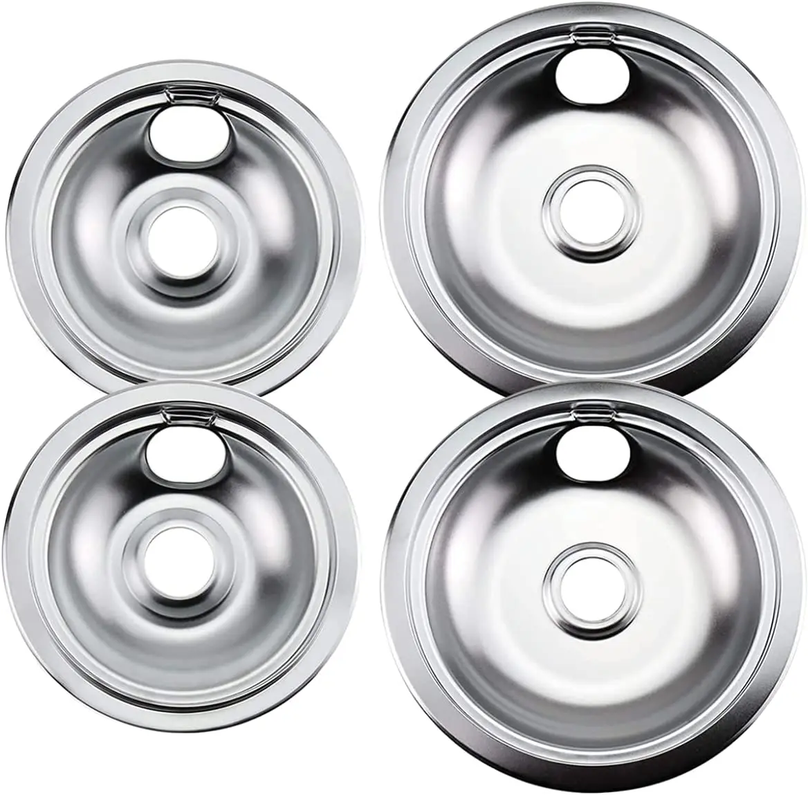 316048413 & 316048414 Replacement Chrome Drip Pans For Frigidaire ...