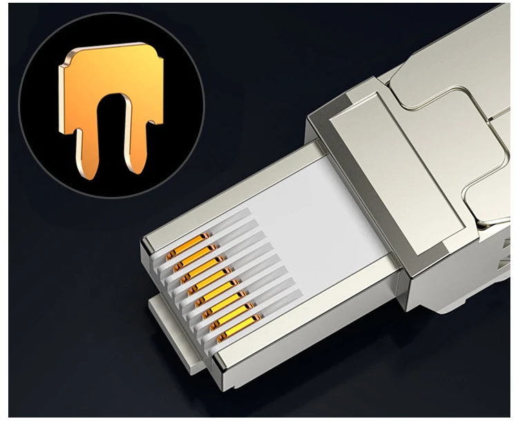 Zhefan Network Stp Cat7 Cat8 Tool Free Ethernet Rj45 Connector Shielded ...