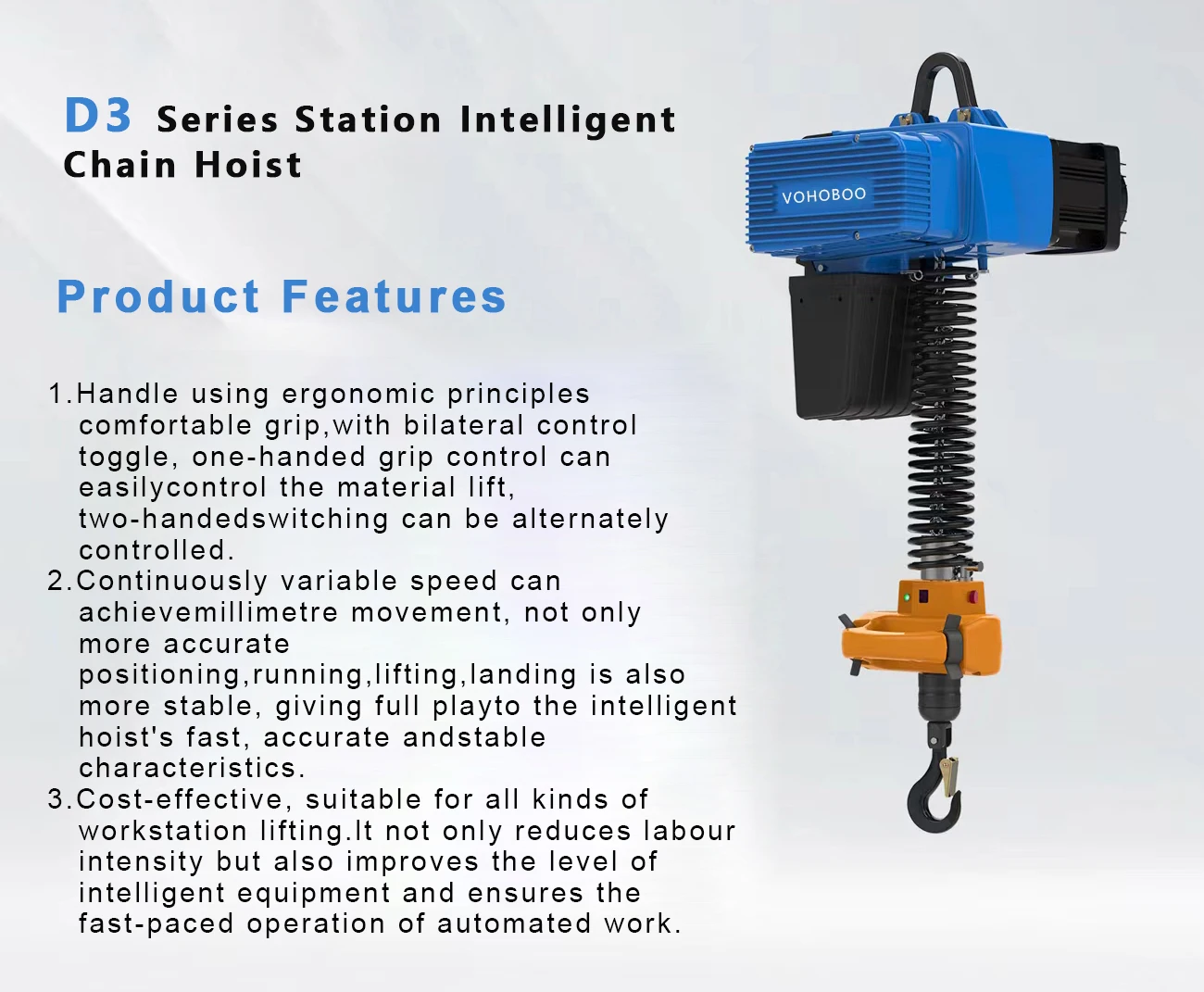 125kg 250kg 500kg 1000kg Electric Balancer Intelligent Aided Lifting ...