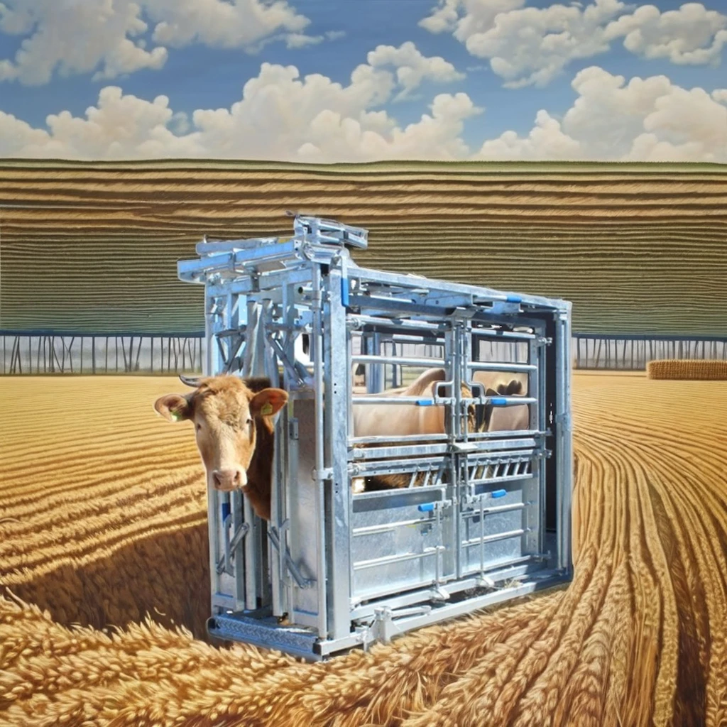 Portable Cattle Crush with Weighing Scale – Heavy-Duty Livestock ...