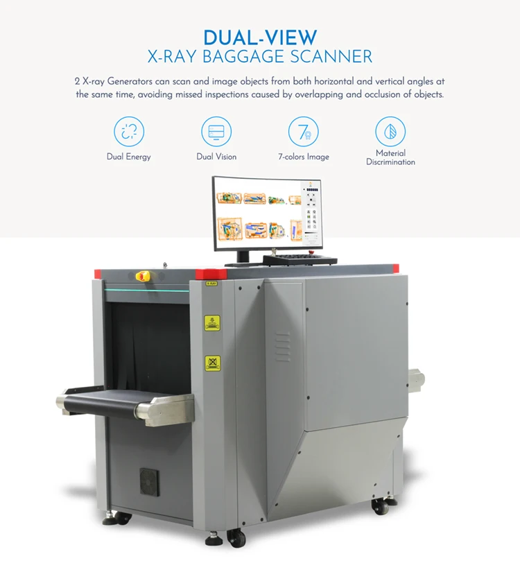 Safeagle Airport Security Parcel X-ray Scanner Dual View 6550d X Ray ...