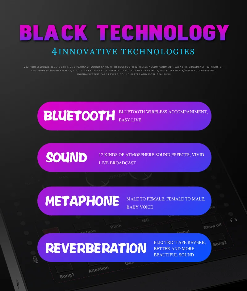 CSL-V12 Sound Card - Live Stream USB for Smart Professionals
