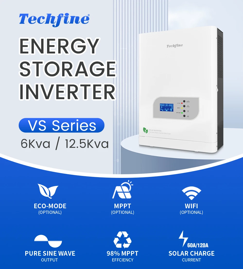 Techfine 10KW Solar Hybrid Inverter - Efficient & Reliable