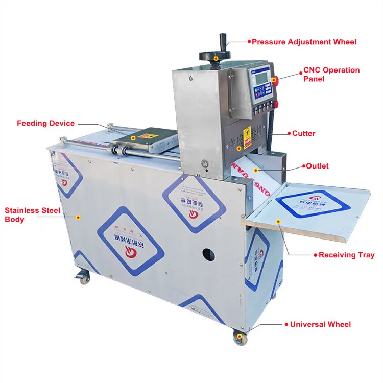High Efficiency Frozen Pork Belly Meat Slicer Automatic Mutton Beef Hot ...