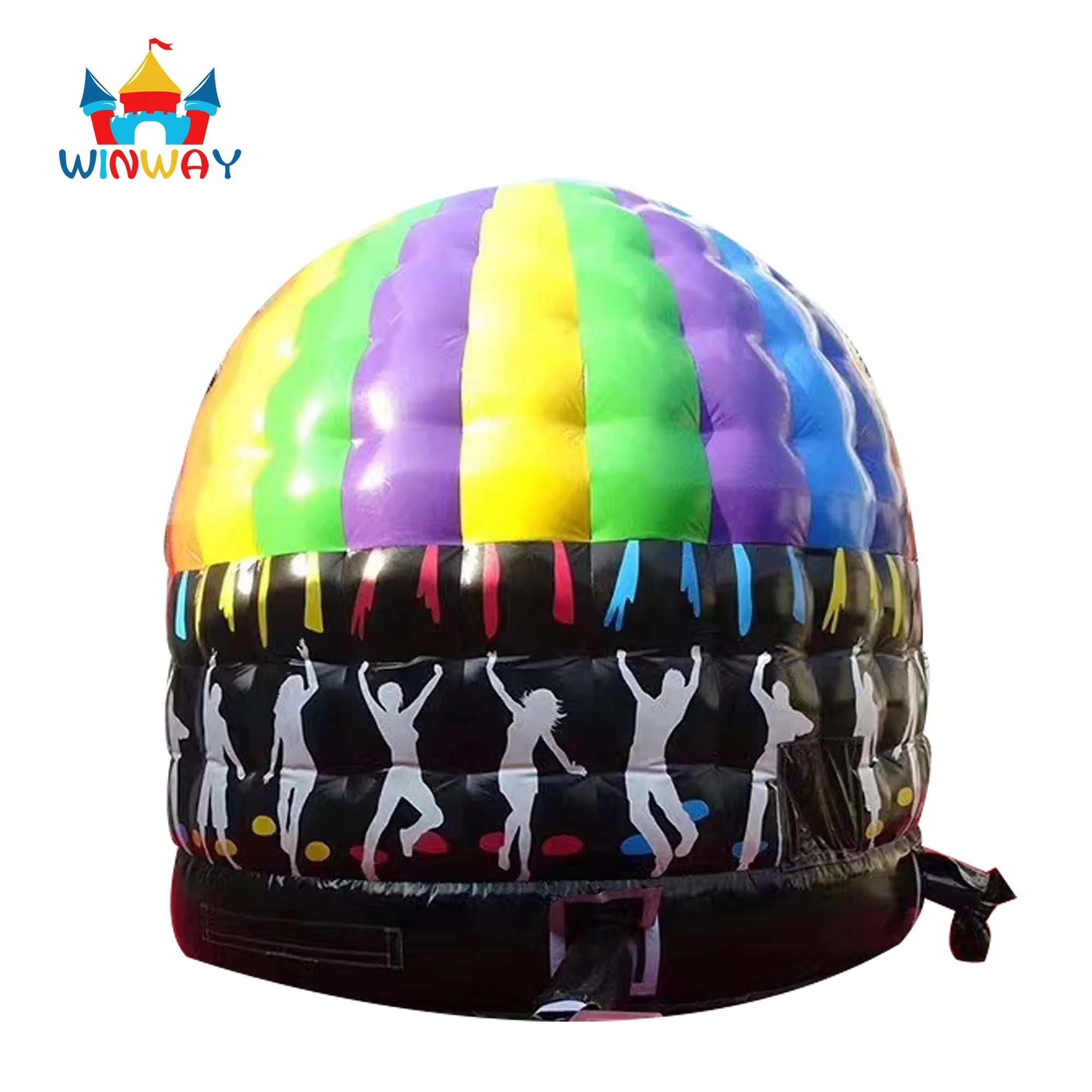Interactive Inflatable Bounce House Printed Circular Disco Dome For ...