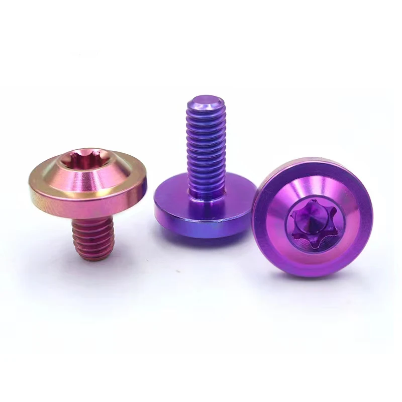 M5 M6 M8 M10 Titanium Bolts and Nuts Titanium Disc Head Anodized Raw ...