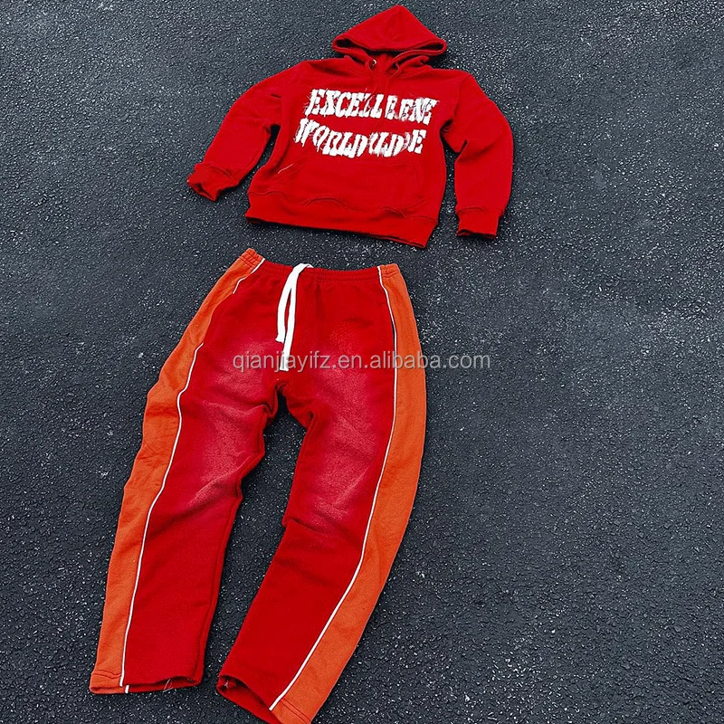 Custom Applique Logo Casual Jogging Tracksuits For Men Streetwear ...