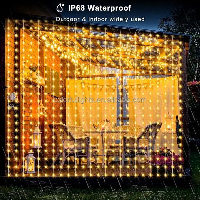 App-Controlled Smart RGB Pixel Addressable Curtain Lights Programmable ...