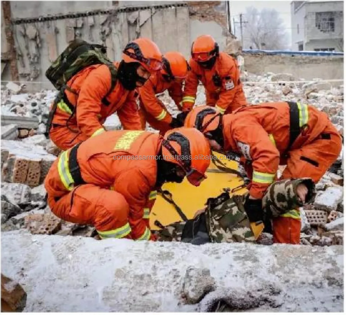 Compassarmor Firefighter Carbon Fiber Shell Helmet Fireman Rescue Red ...