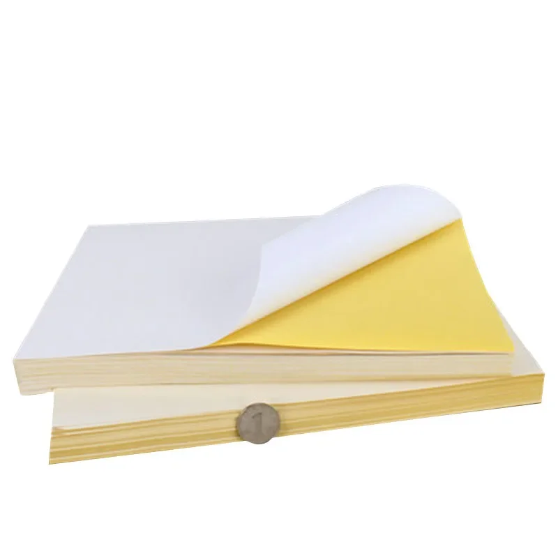 100 Sheets A4 White Matte Glossy Self Adhesive Sticky Back Label ...