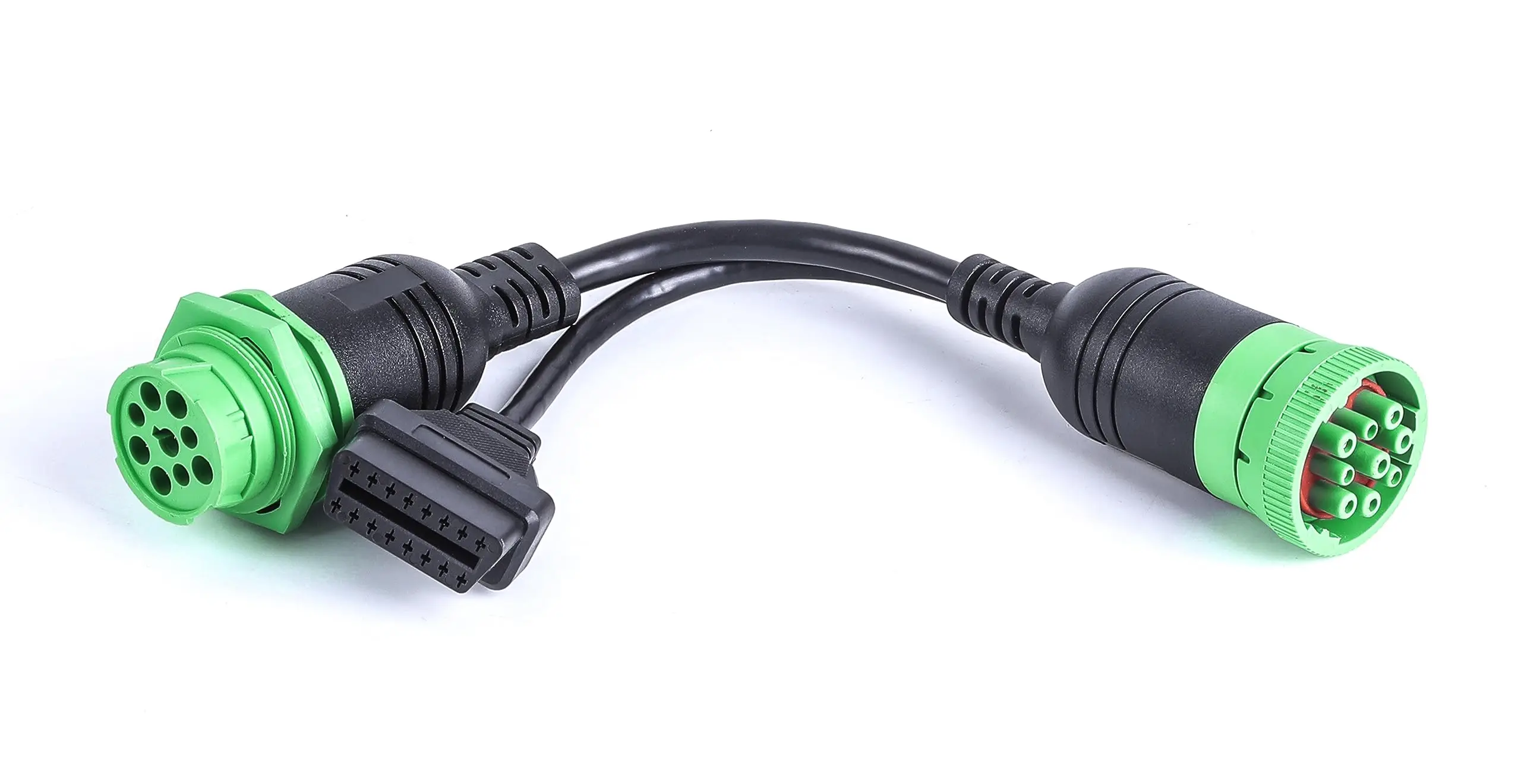 Sae J1939 Type 2 Male To Female To Obd2 Female Port Splitter Cable ...