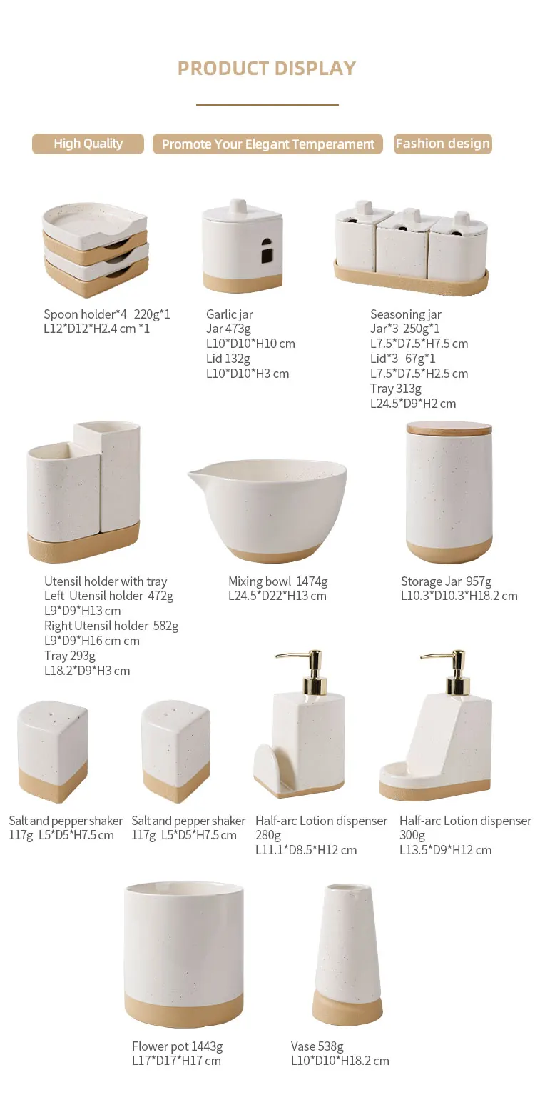 Ceramic Factory Custom Nordic Style Kitchen Utensil Holder Ceramic ...
