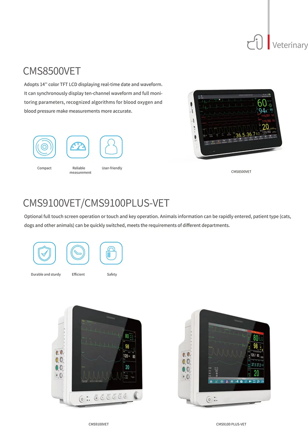 Contec Cms9100vet Veterinary Vital Signs Monitor For Animal Monitor ...