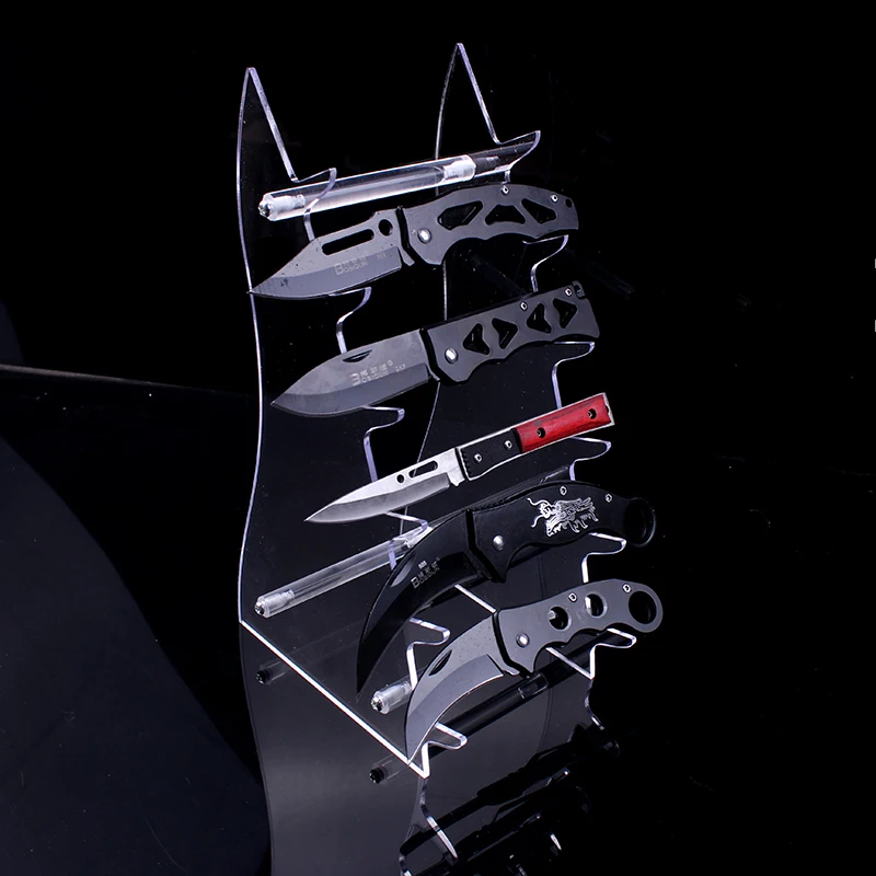 High Quality Countertop Acrylic Displays Knife Set With Acrylic Stand ...