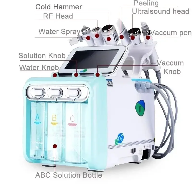7 in 1 Water Oxygen Jet H2O2 Aqua Peel Facial Microdermabrasion