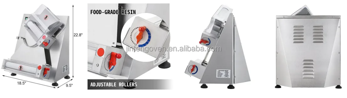 Adjustable Pizza Dough Roller Machine - Stainless Steel Press for ...