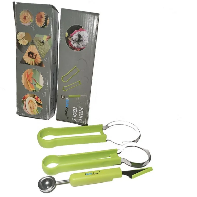 Useful Stainless Steel Kitchen Tools Fruits Melon Baller Scoop Carving ...