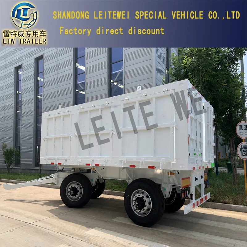 2/3 Axle Turntable Drawbar Trailer 30t Cargo Truck Trailer Side Panel ...