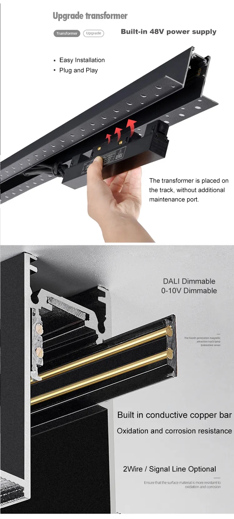 Commercial Project Track Lights Rail Lighting System Led Ceiling ...