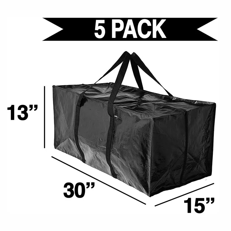 Extra Large Zipper Storage Bag - Heavy Duty Traveling PP Woven Bags