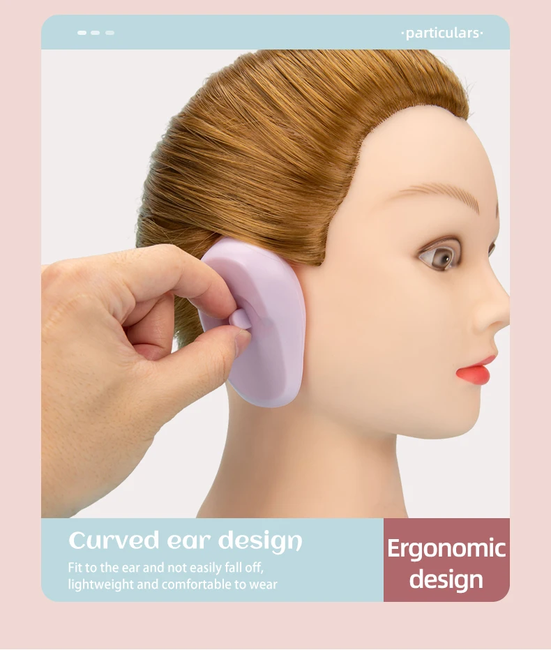 Reusable Soft Hairdressing Ear Caps - Waterproof & Heat Resistant