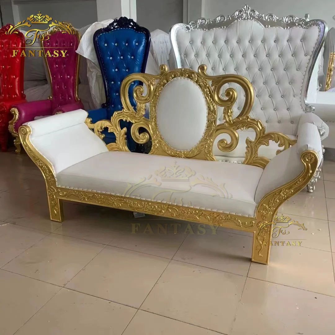 Luxury Royal King Sofa Set Chaise Lounge for Wedding Hall