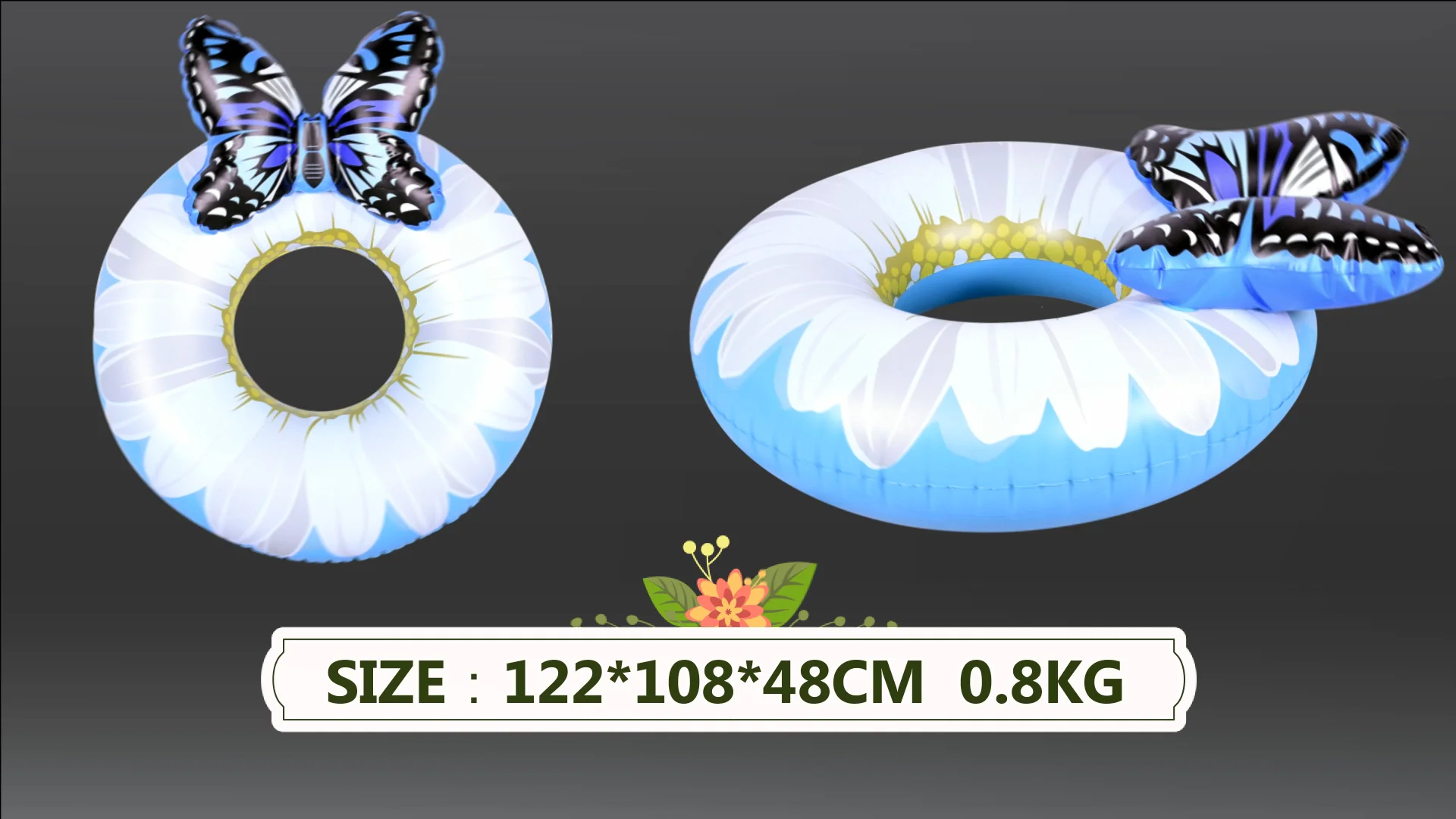 Pvc Inflatable Double Circle Baby Swimming Ring / Baby Water Inflatable ...