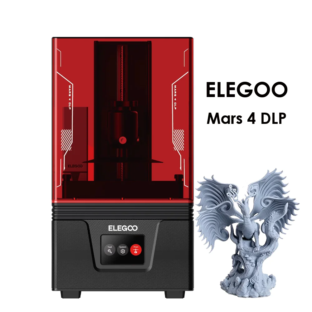 ELEGOO Mars 4 DLP 3D Printer - 132.8x74.7x150mm, 0.05mm Resolution ...
