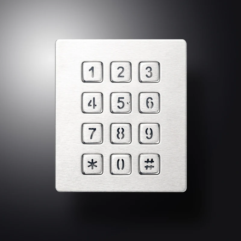 Stainless Steel Backlit 12-Key Number Lock Keypad for Door Access ODM