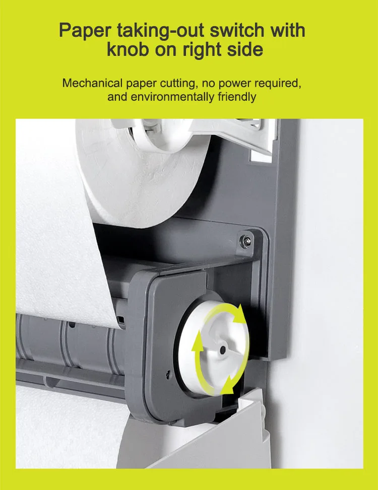 Auto Cut Induction Sensor Towel Dispenser Wall Mounted ABS Plastic ...