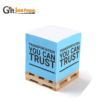 Custom Sticky Note Cube With Wooden Pallet 3x3 Inch Sticky Notes Memo ...