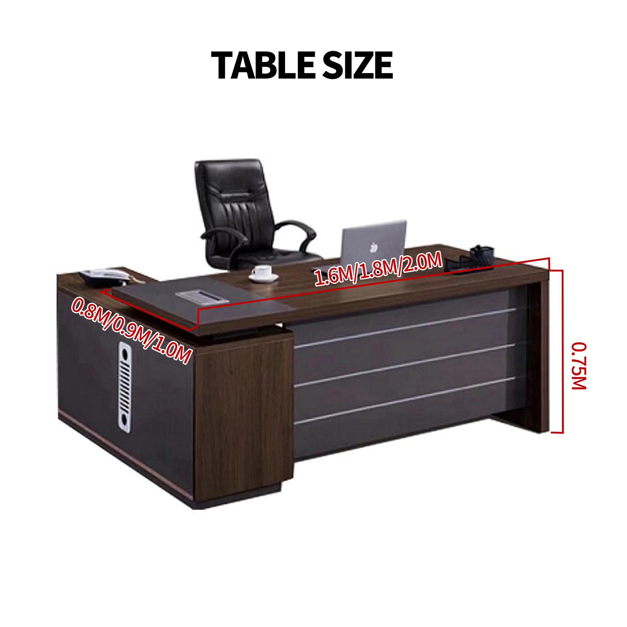 Ekintop Modern Office Furniture - L Shaped Executive Desk