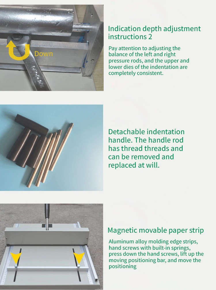 350mm 460mm 480mm A4 Desktop Manual Paper Creasing Machine for Cover ...