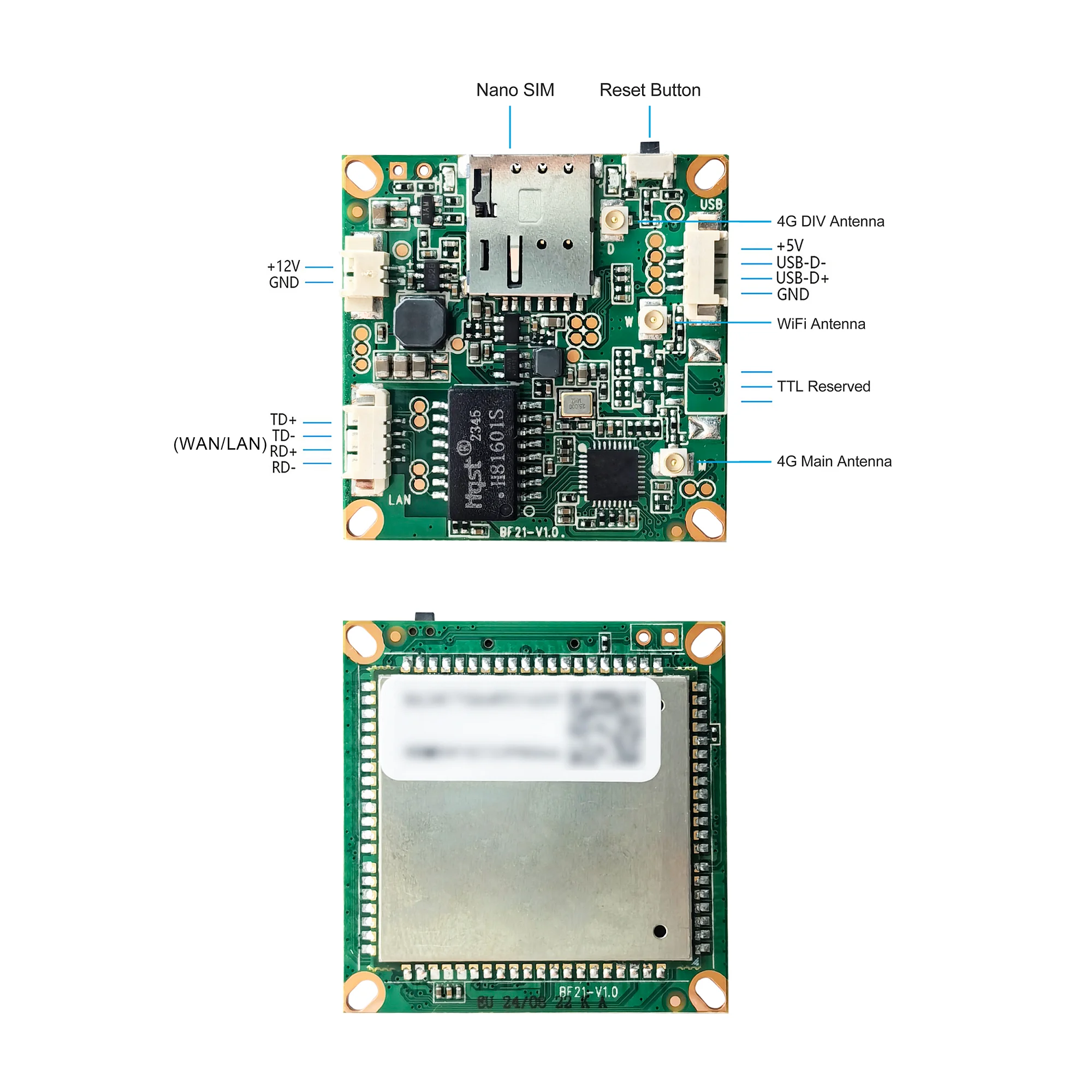 4G SIM Wifi Modem - Compact Ethernet Module for Iot