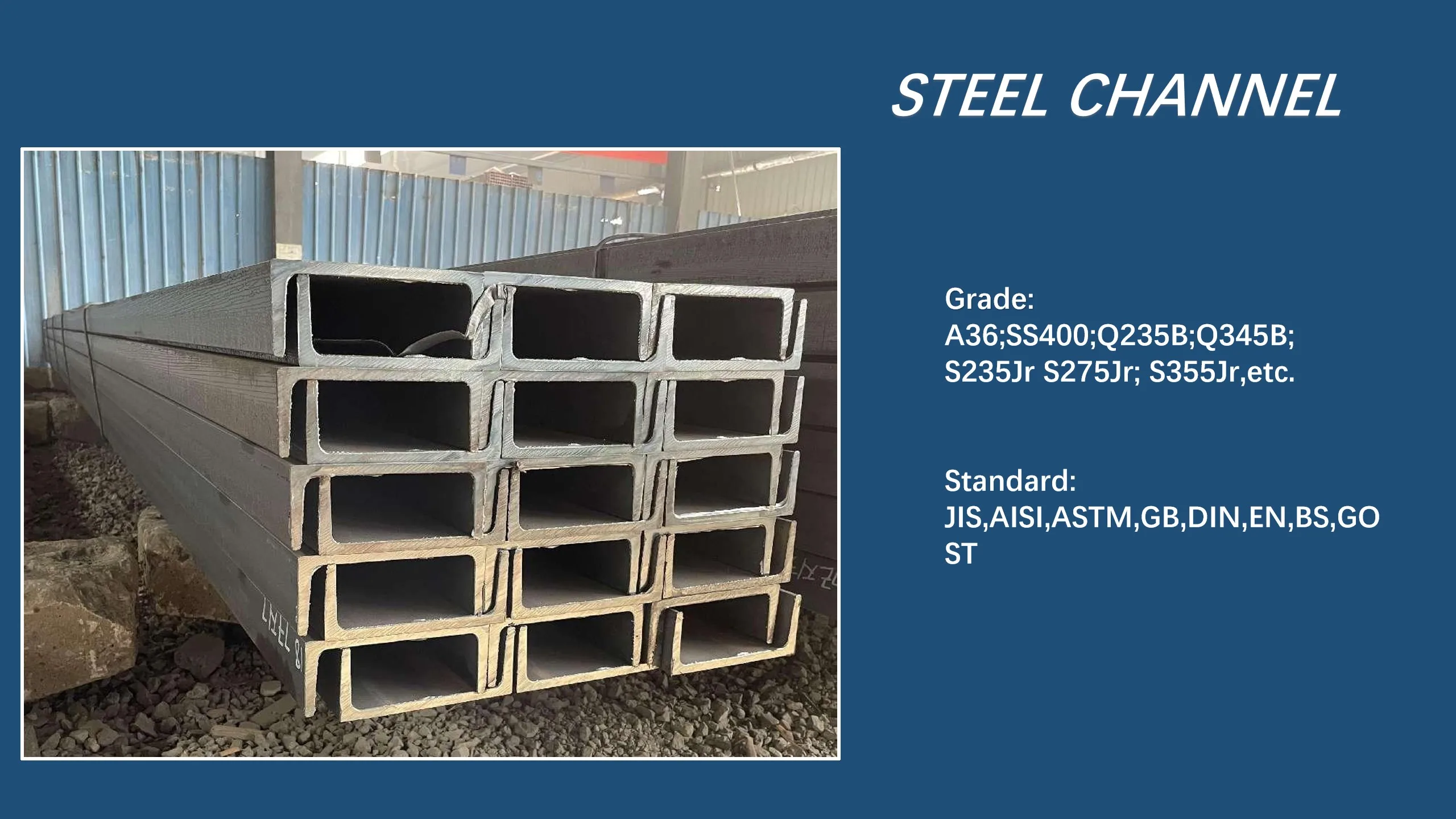 S235 Q235 A36 Steel - Standard C Channel Dimensions