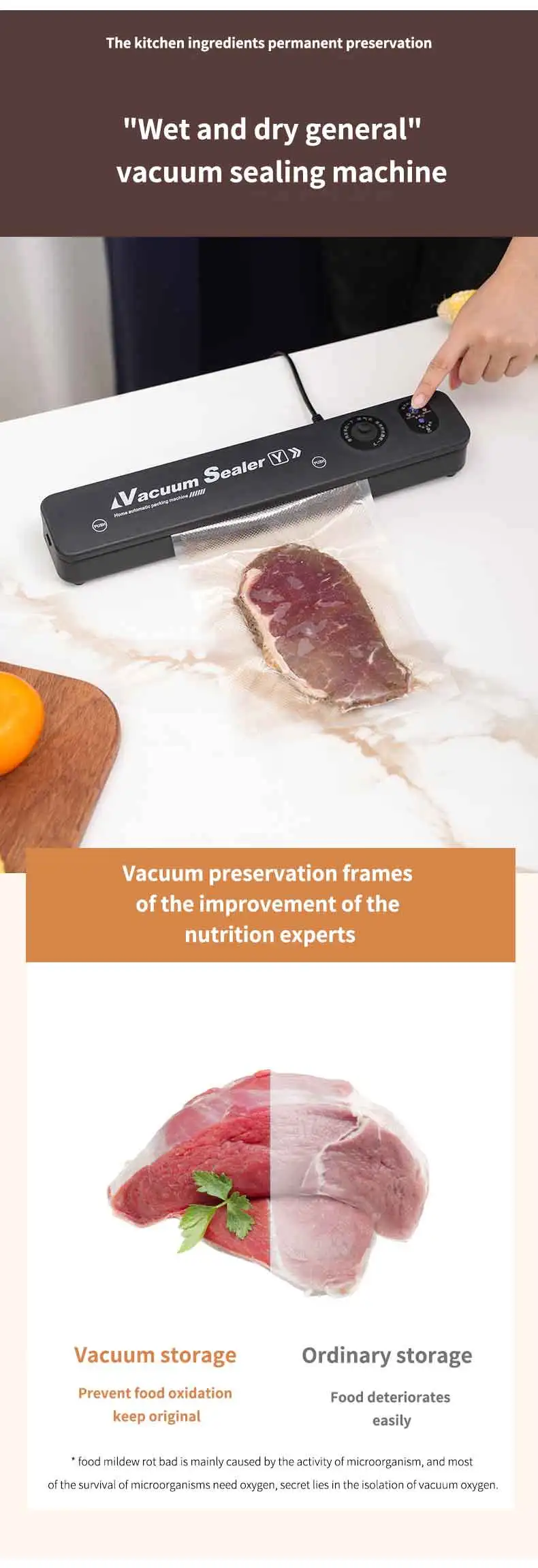 JIJID Super Suction Houseold Automatic Suction Vacuum Food Sealers ...