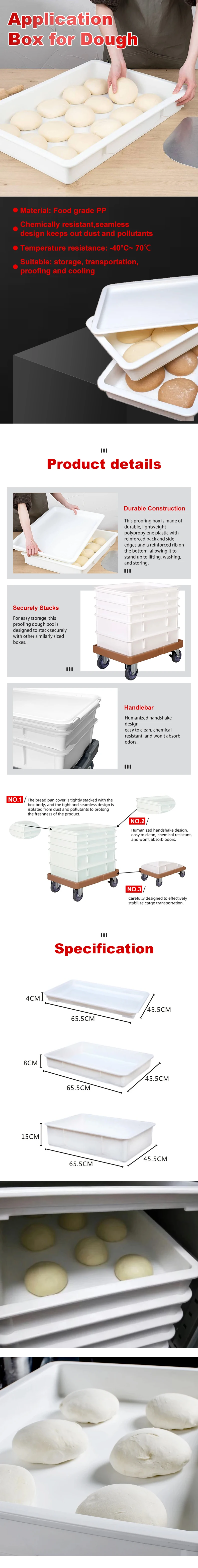 Plastic Dough Proofing Box With Trolley Bakery Storage Container ...