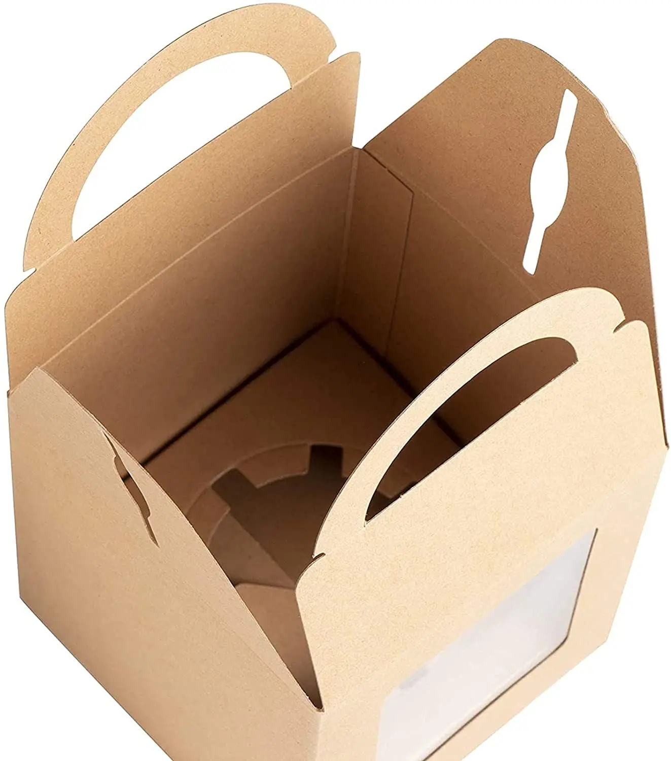 Kraft Paper Small Kraft Paper Display Box With Clear Display Window ...