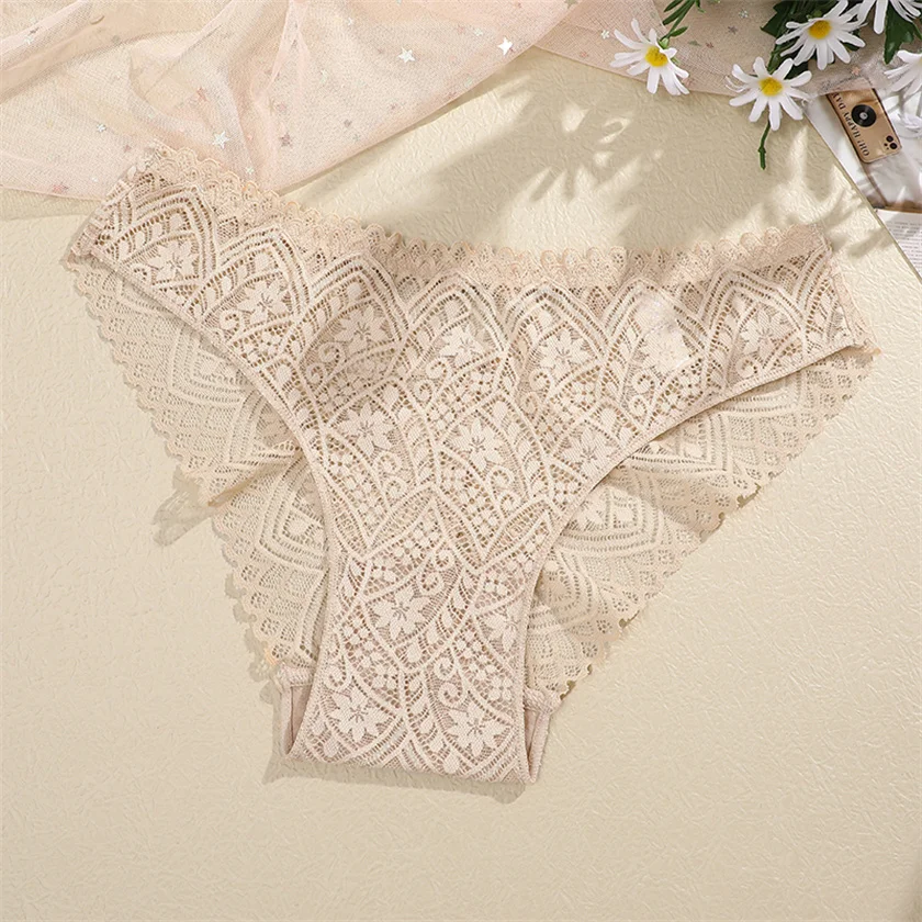 FINETOO New Design 2024 Fashion Women Underwear Sexy Lace Briefs Ladies ...