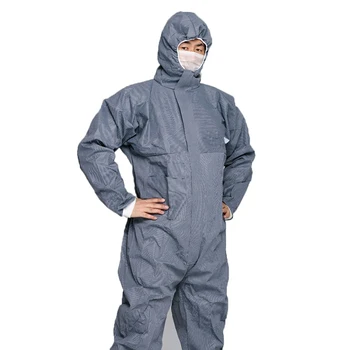 Non Woven Spunbond Gray Color Coveralls Disposable Pp Coveralls ...