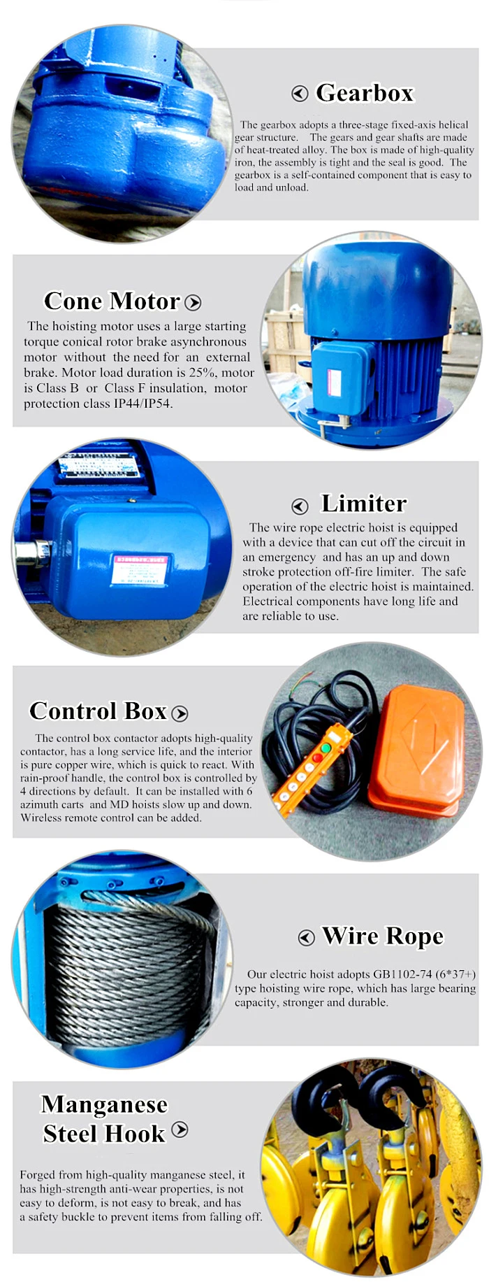 Wire Rope Electric Hoist 1-20 Tons Chain Electric Hoist Warehouse ...