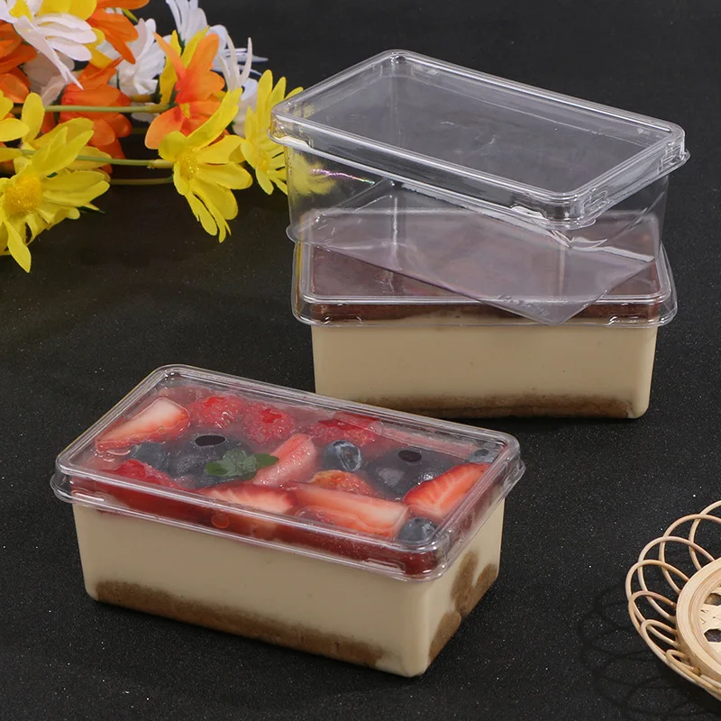 Rectangular Tiramisu Box with Lid - Food Safety & Convenience